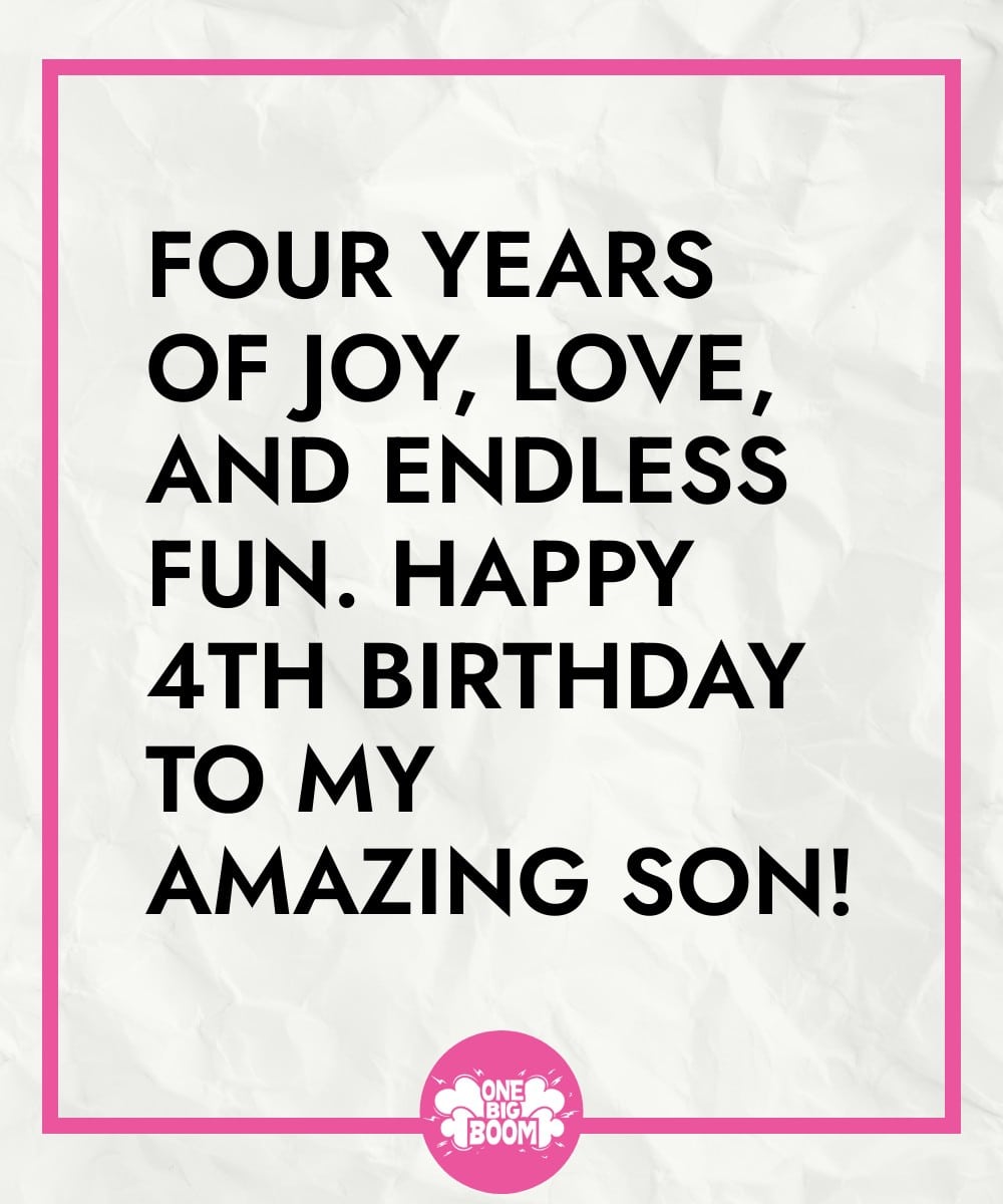 Happy 4th Birthday Boy Quotes 466x700